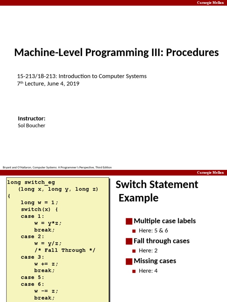 07 Machine Procedures | PDF | Computer Architecture | Computer Engineering