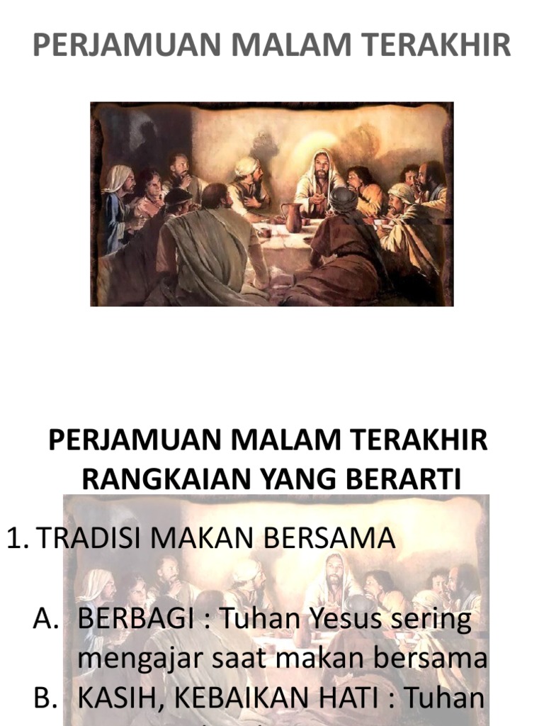 Makna Perjamuan Malam Terakhir | PDF