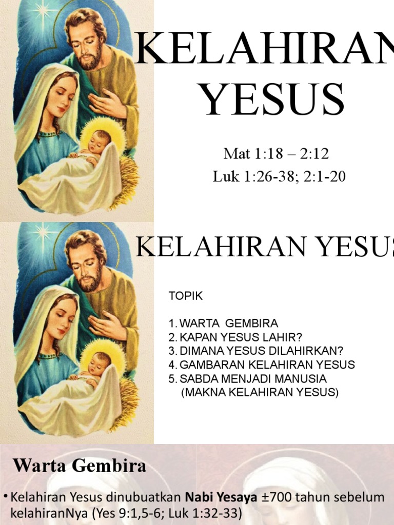 Pertemuan 8 Kisah Kelahiran Yesus Kristus Dan Maknanya | PDF | Agama ...