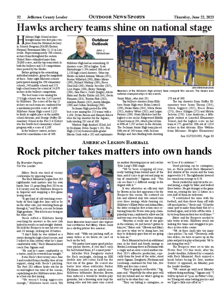 Mikey Steele Leads Post 283 to Victory | PDF | Pitcher | Games Of ...