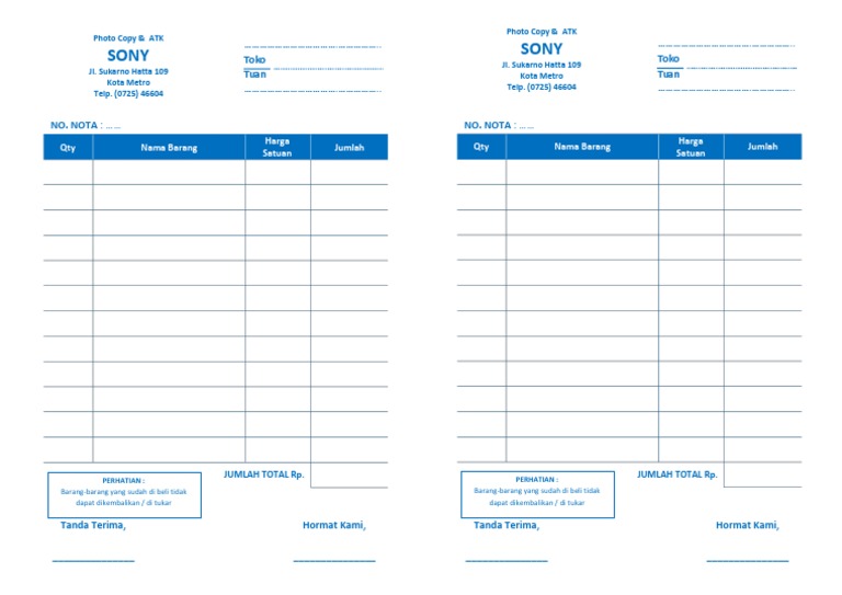 03 Contoh Nota Foto | PDF