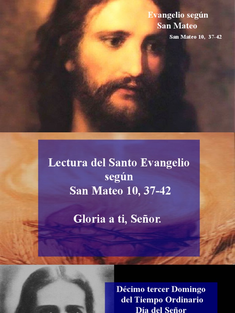 Evangelio San Mateo 10, 37-42 | PDF | Jesús | Evangelios