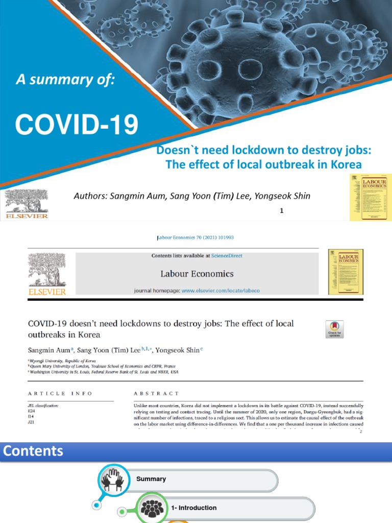Jawid (Sum 2) COVID 19 Doesn't Need Lockdown To Destroy Jobs (DiD Model) | PDF | Employment ...