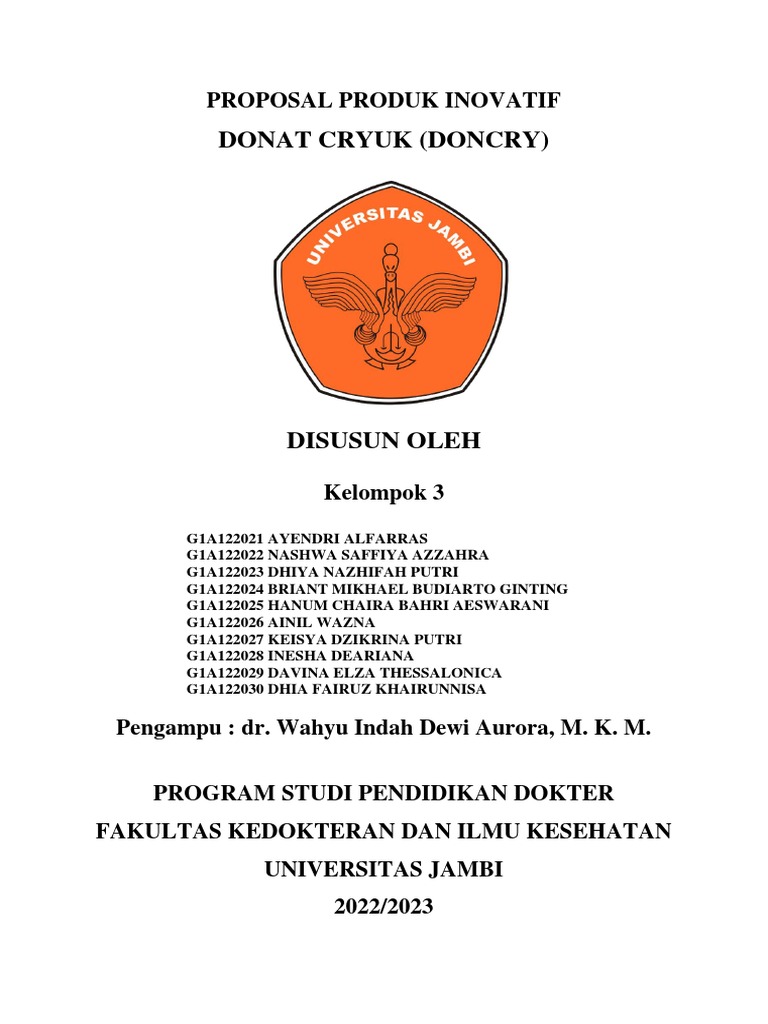 Kelompok 3 - Proposal Produk Inovatif | PDF