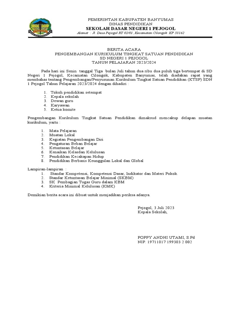 SK TIM Pengembangan KTSP | PDF | Kesehatan Holistik