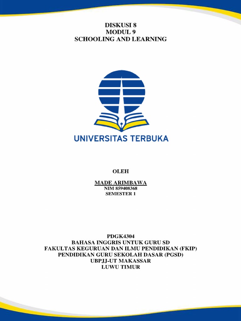 Diskusi 8: Pendidikan dan Pembelajaran | PDF | Seni & Disiplin Bahasa