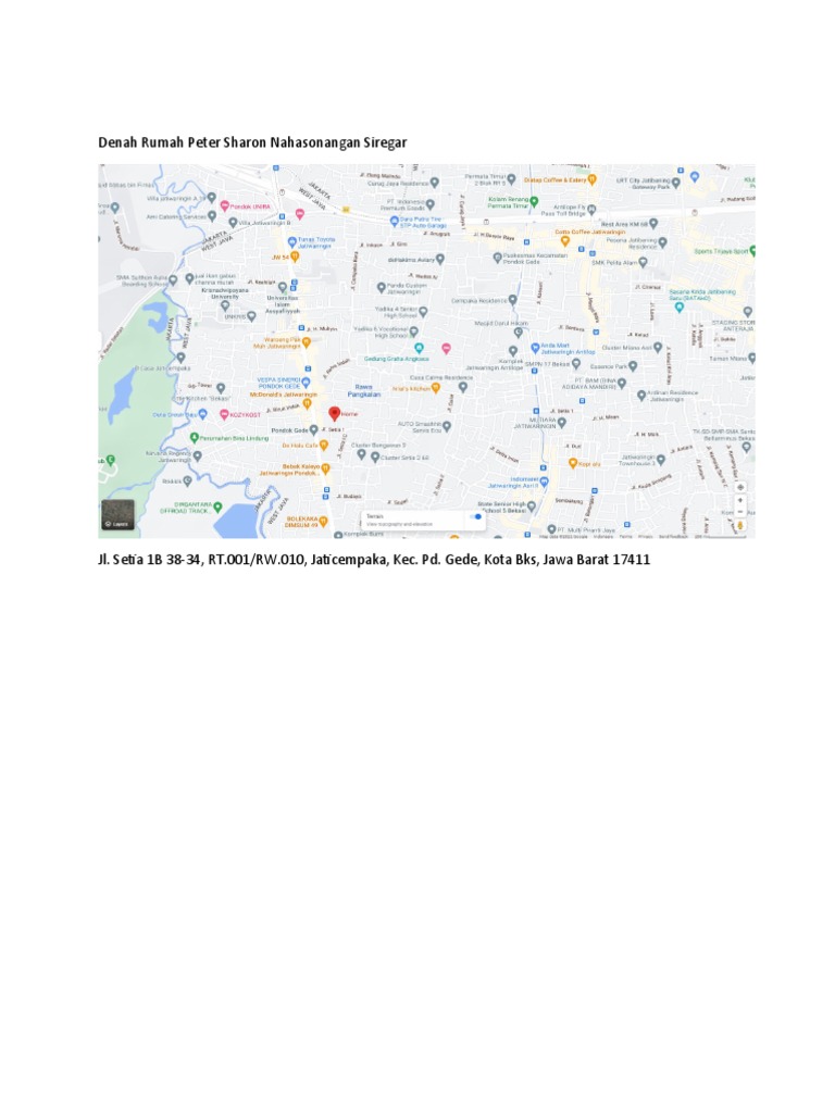 Denah Rumah Peter Sharon Nahasonangan Siregar | PDF