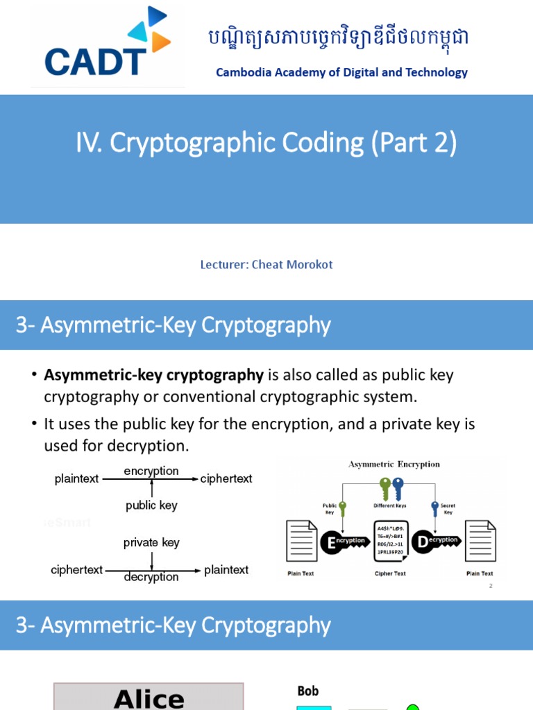 4.2. Cryptographic Coding (Part 2) | PDF | Cryptography | Public Key Cryptography