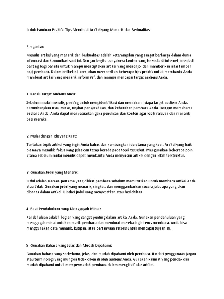 Membuat Tulisan | PDF