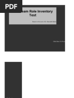 Belbin Self Perception Inventory | PDF | Thought | Cognition