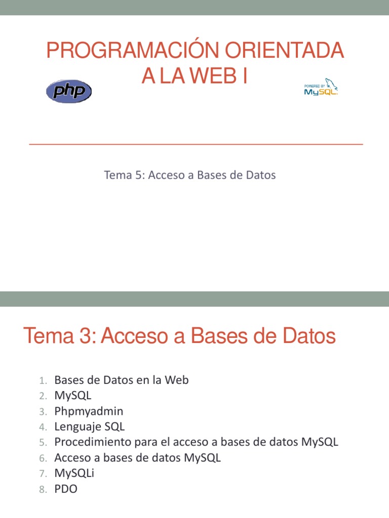 Acceso A Bases de Datos | PDF | SQL | Mi sql
