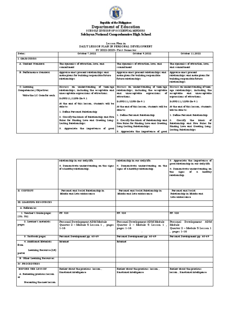 Department of Education: Sablayan National Comprehensive High School ...
