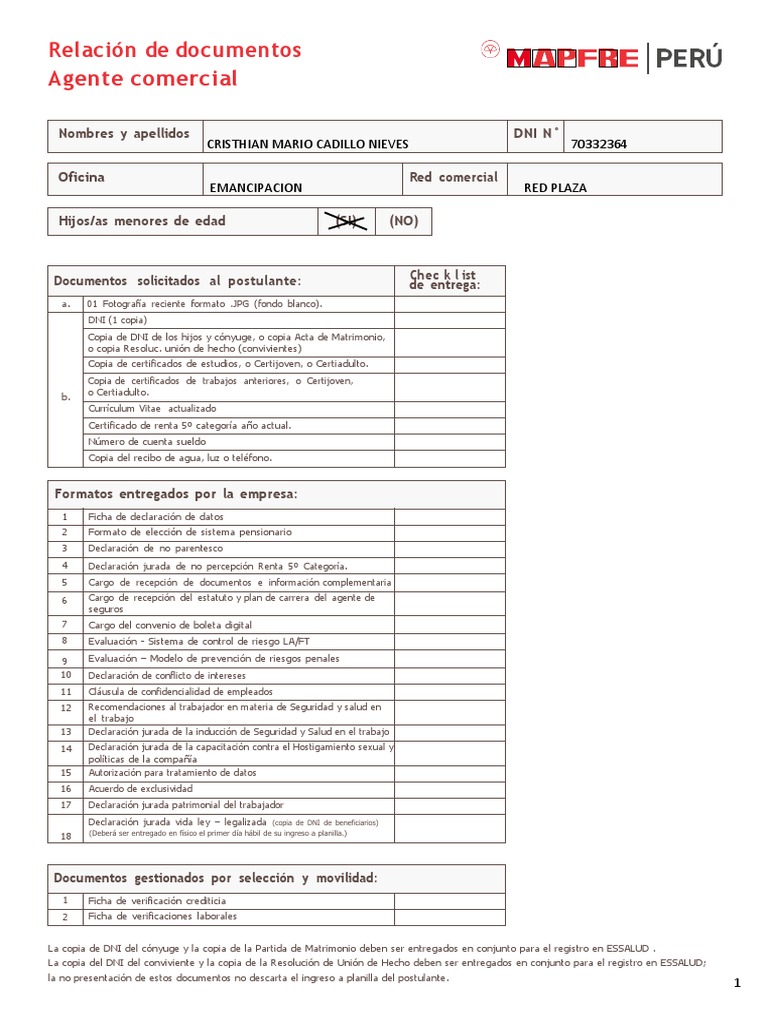 Formatos MAPFRE | Descargar gratis PDF | Usuario (informática) | Business