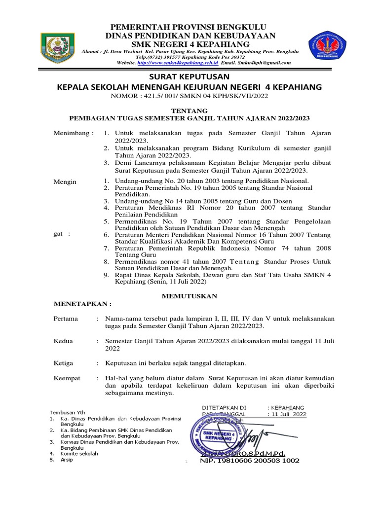 SK Ganjil 2022-2023 Oktober | PDF