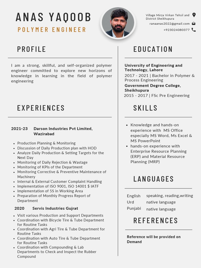 Anas Yaqoob CV | Download Free PDF | Business