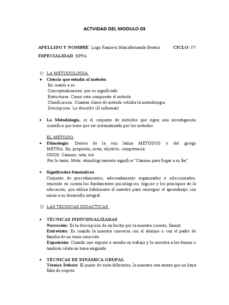 La Metodologia-Lugo X | PDF | Aprendizaje | Enseñando