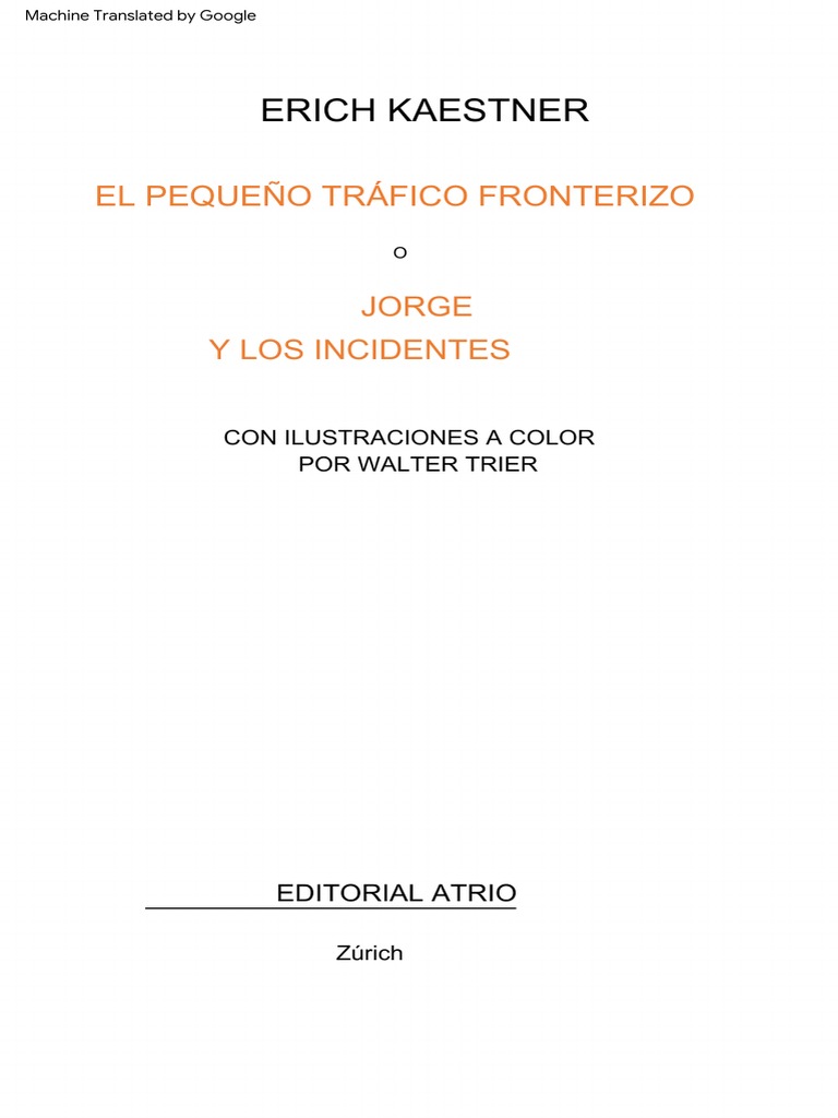 Kleiner Grenzverkehr Von Erich Kaestner | PDF | Austria