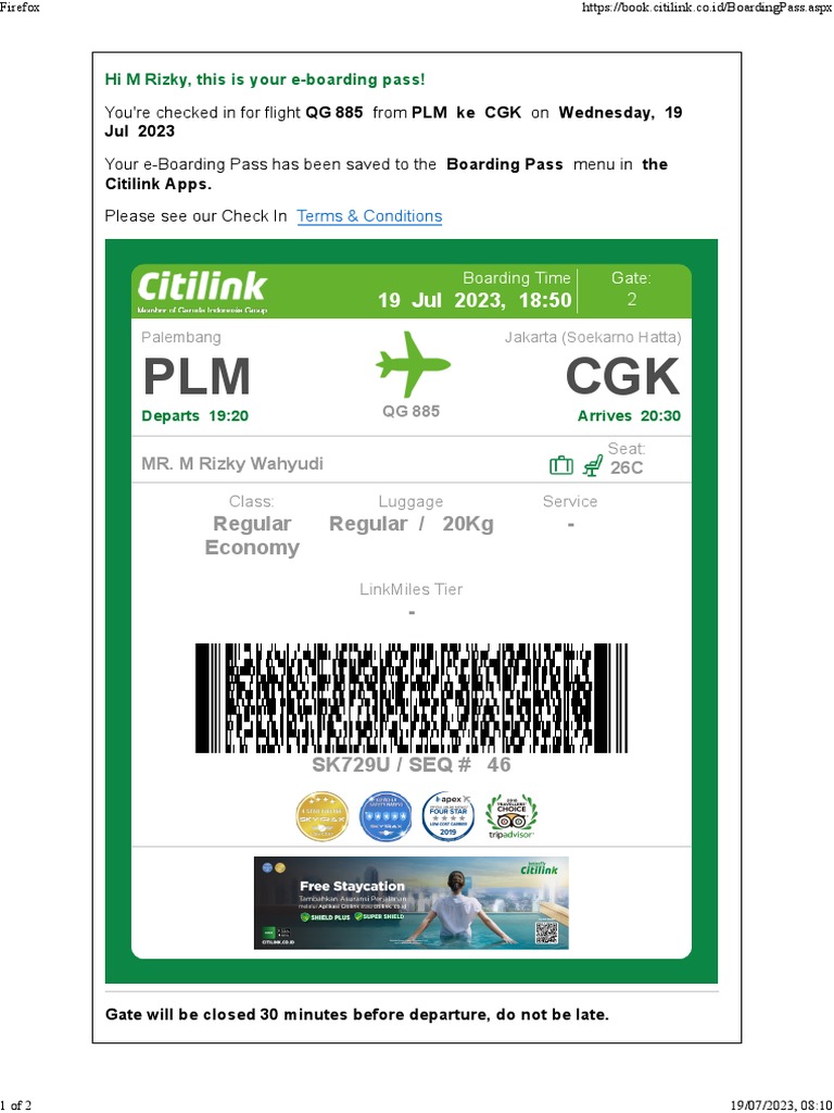 BoardingPass Aspx | PDF