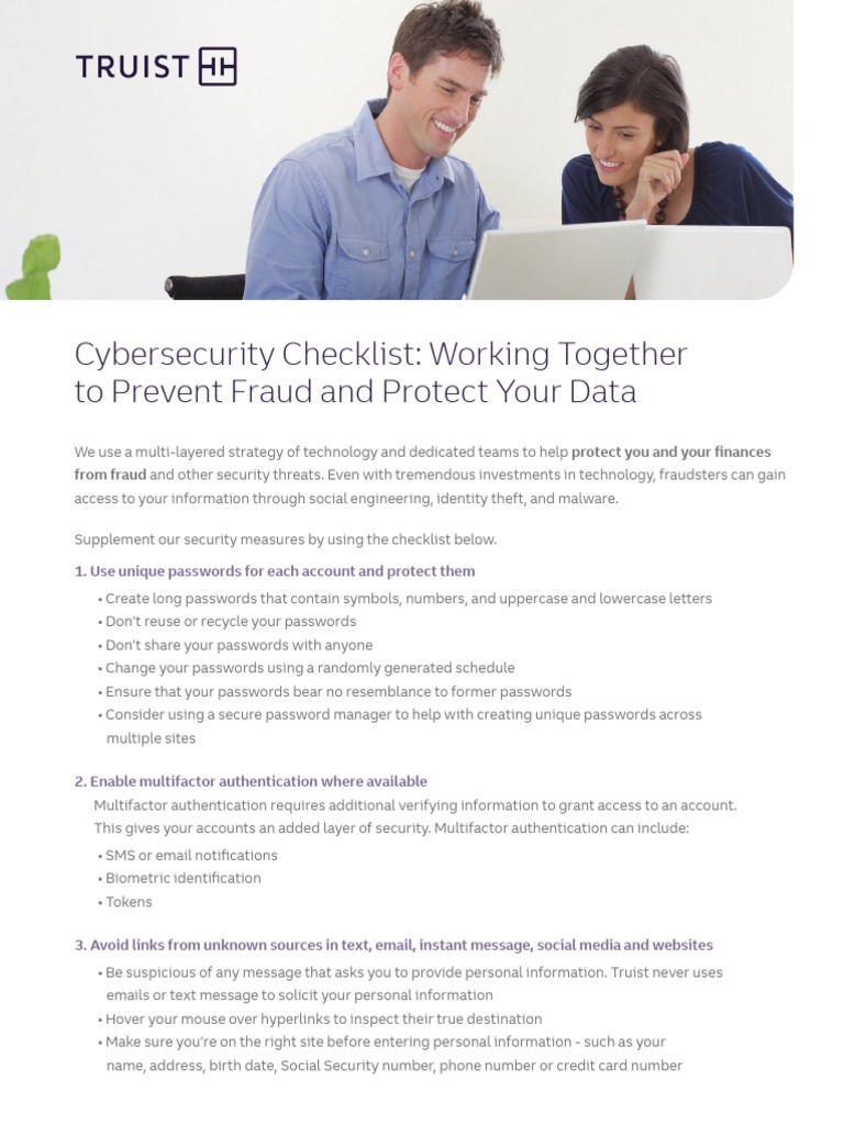 Cyber Security Checklist | PDF | Password | Security