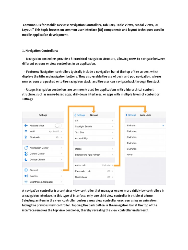 Mobile UI Components Guide | PDF | Mobile App | Information Science
