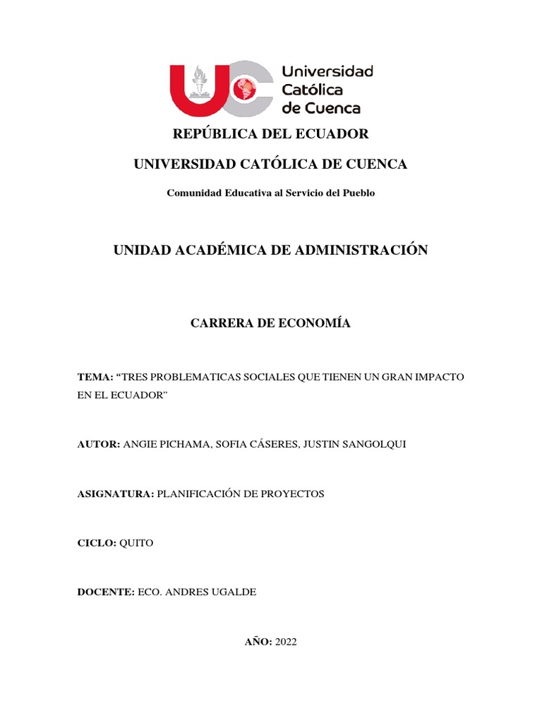 Problematicas Sociales Caseres, Pichama, Sangolqui | PDF | Prostitución ...