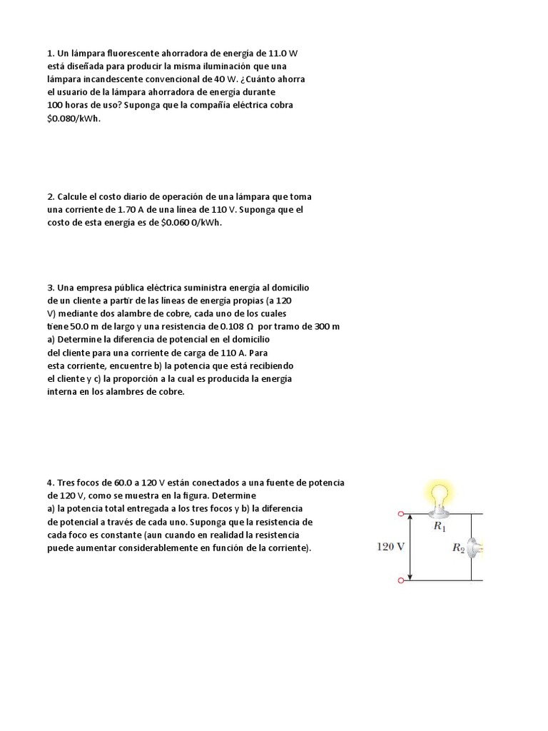 Ejercicios de Refuerzo Académico EF | PDF | Energia electrica | Corriente eléctrica