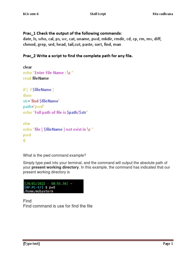 Shell Prog Finalpdf | PDF | Computer File | Computer Engineering
