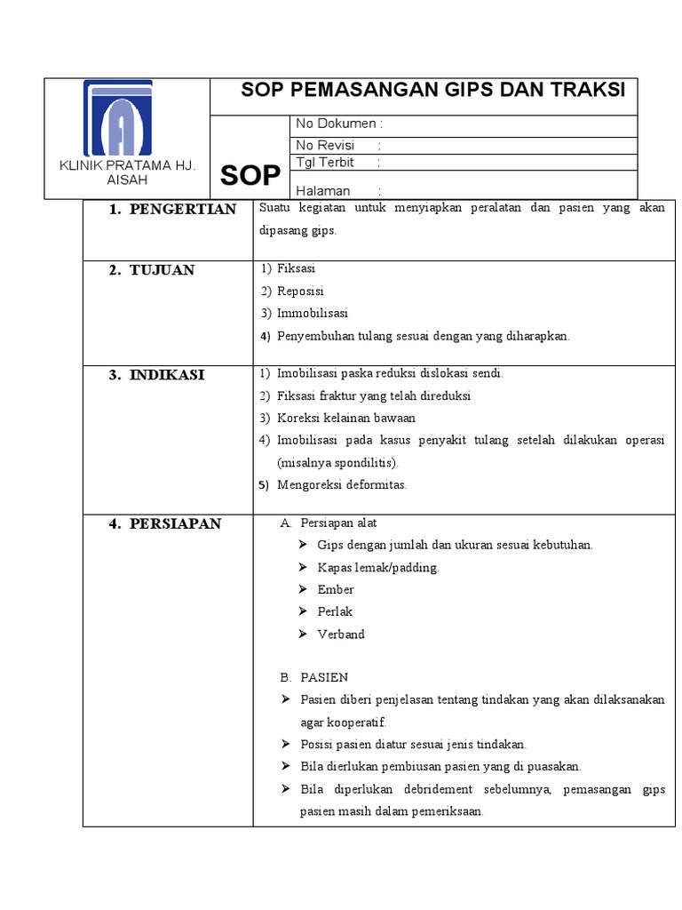 Sop Pemasangan Gips | PDF