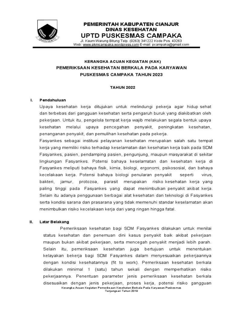 Kak k3 Pemeriksaan | PDF