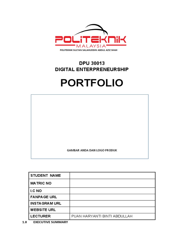 Contoh E-Portfolio | PDF