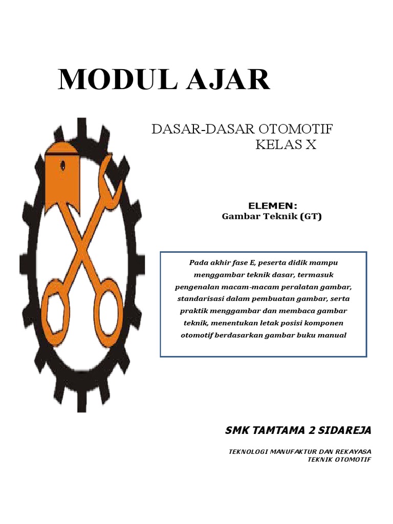 Modul Gambar Teknik Otomotif SMK | PDF | Seni | Teknologi & Rekayasa