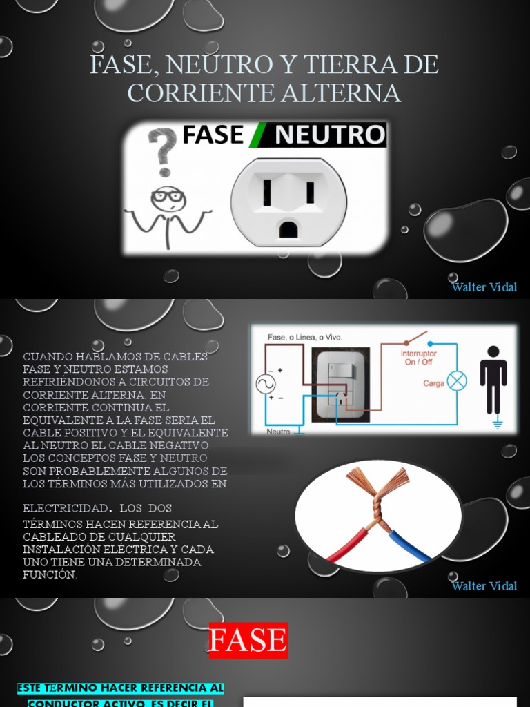 Fase, Neutro y Tierra de Corriente Alterna | PDF | Corriente eléctrica ...