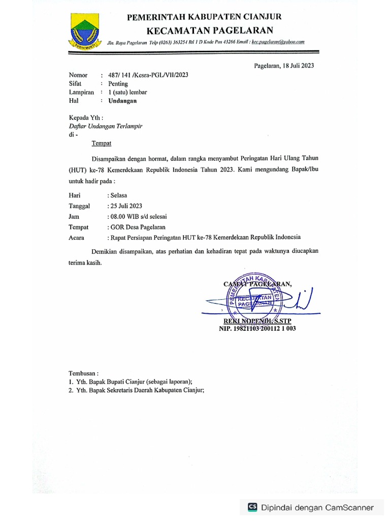 Undangan Rapat PHBN | PDF