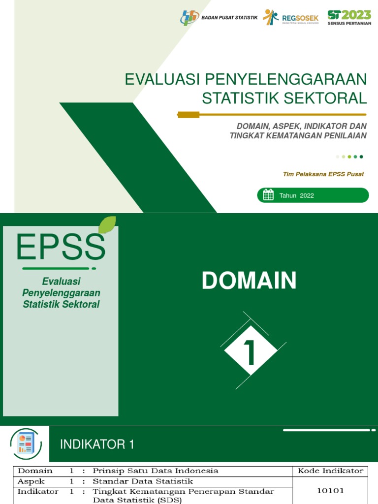 Domain, Aspek Dan Indikator EPSS | PDF