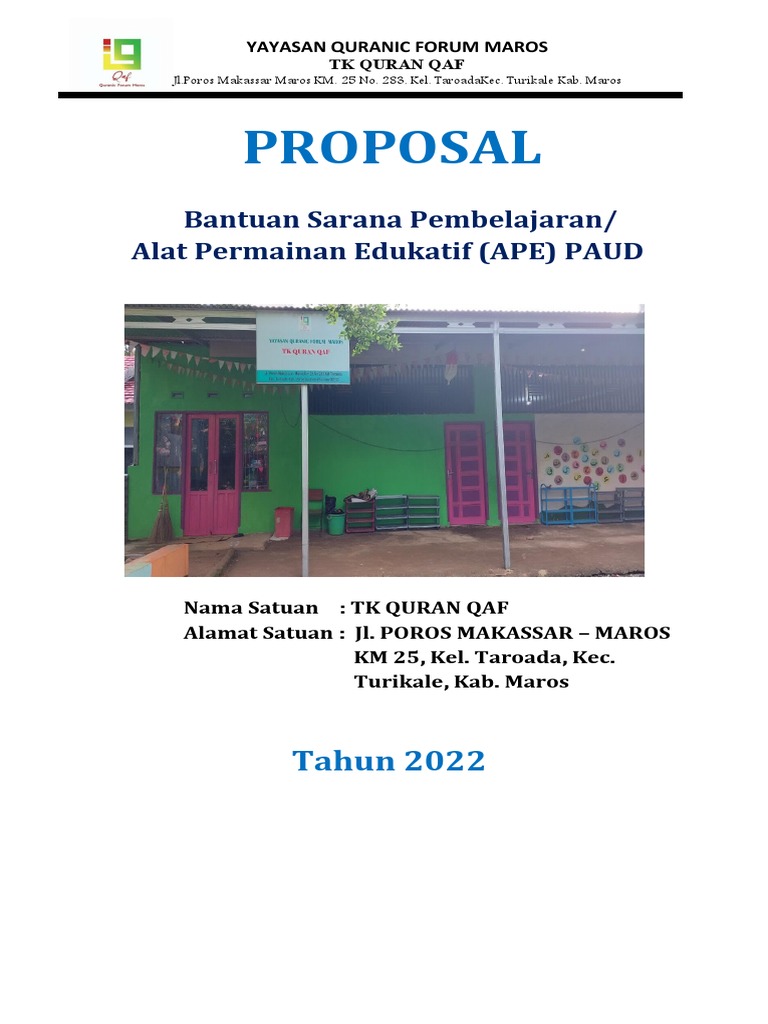 Proposal Ape Kab - Maros 2022-1 | PDF