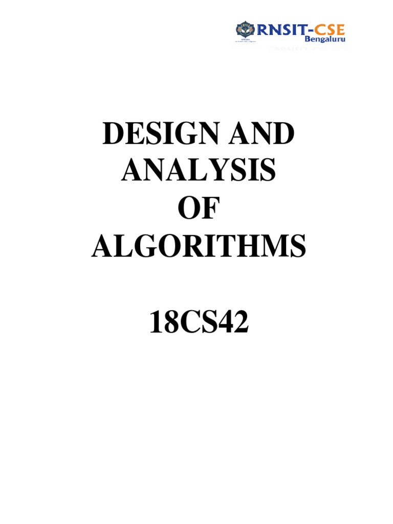 DAA - Module 1 | PDF | Algorithms | Time Complexity DAA - Module 1 | PDF | Algorithms | Time Complexity