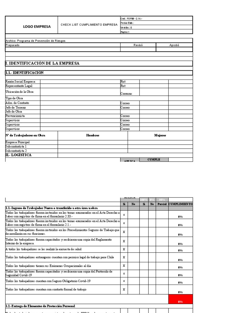 Checklist de Cumplimiento Empresarial | PDF | Jerga corporativa ...