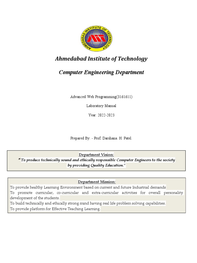 5awp Labmanual New Pdf Bootstrap Front End Framework Computer Science 