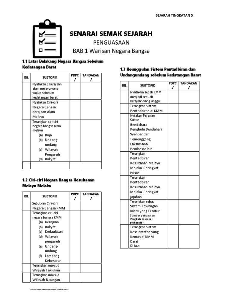 Nota Bab 1 (Form 4) | PDF