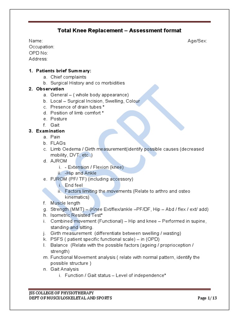 Total Knee Replacement | PDF | Anatomical Terms Of Motion | Knee