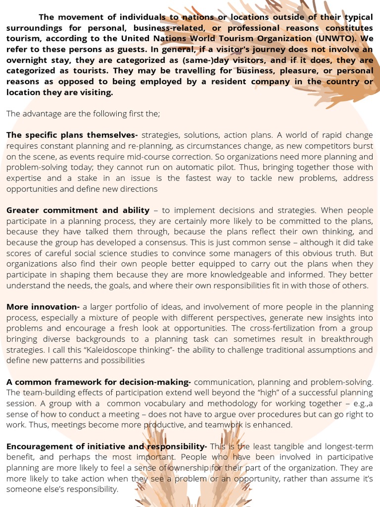 Module 7 Activity | PDF | Decision Making | Tourism
