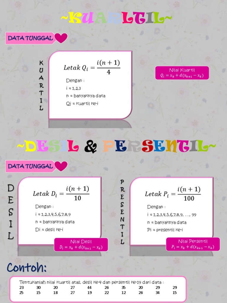 Kuartil, Desil Dan Persentil | PDF
