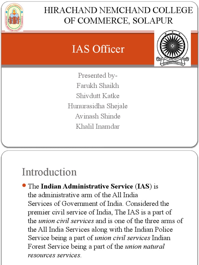 IAS Officer HR Presentation | PDF | Government Of India | Government