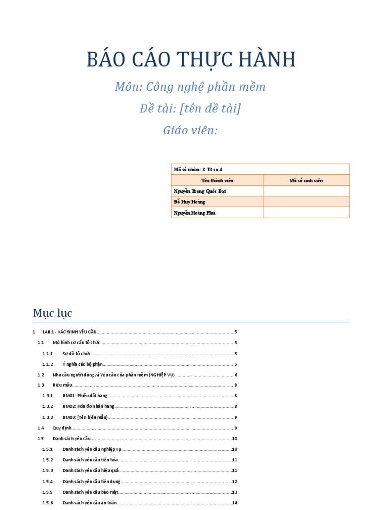 CNPM Nhom3 T3 Ca4 | PDF
