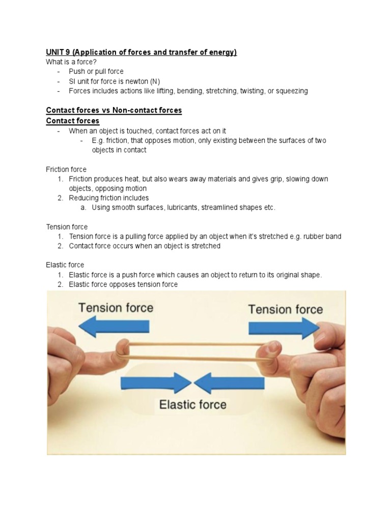 Science Notes | PDF | Force | Energy Development