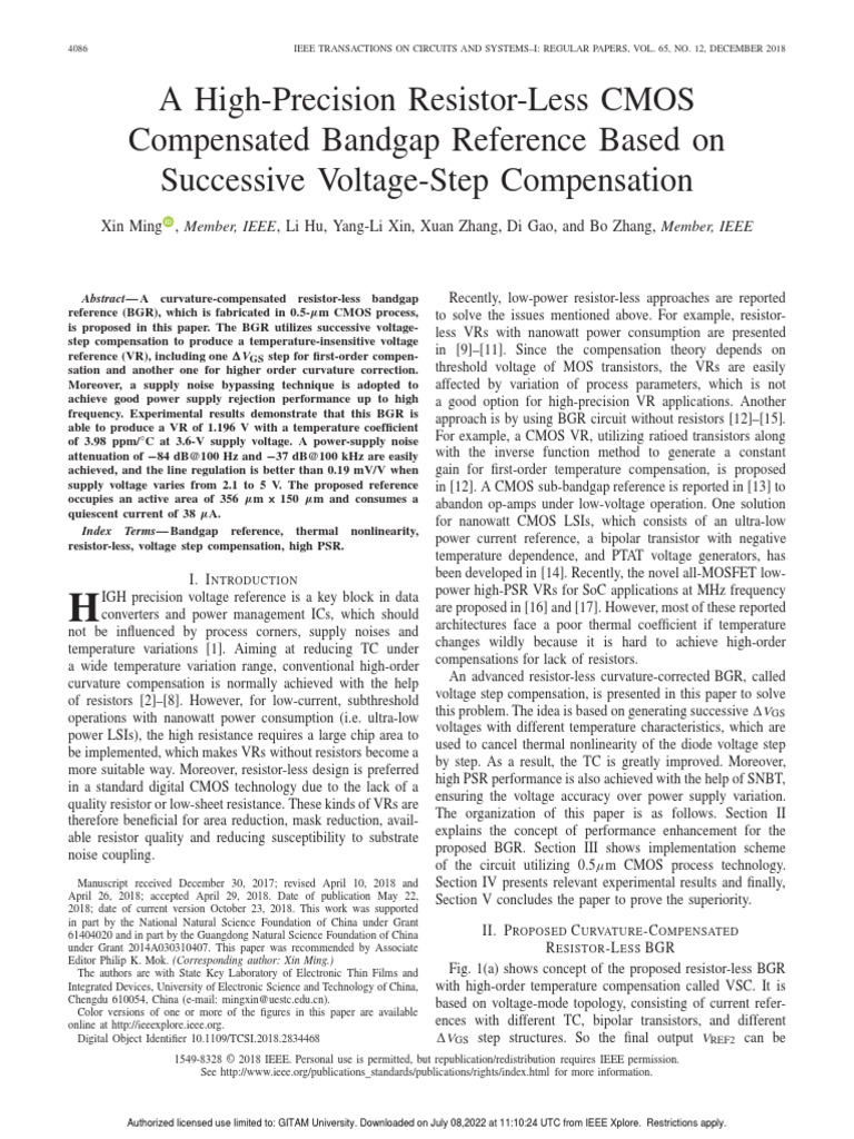 16 A - High-Precision - Resistor-Less - CMOS - Compensated - Bandgap ...