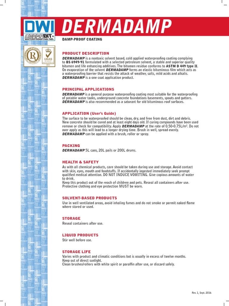 DermaDamp HD | PDF | Concrete | Materials