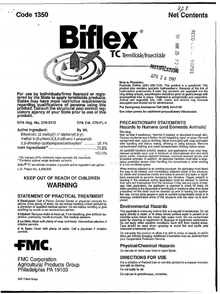 Biflex TC (Termite Protection) | Download Free PDF | Water | Soil