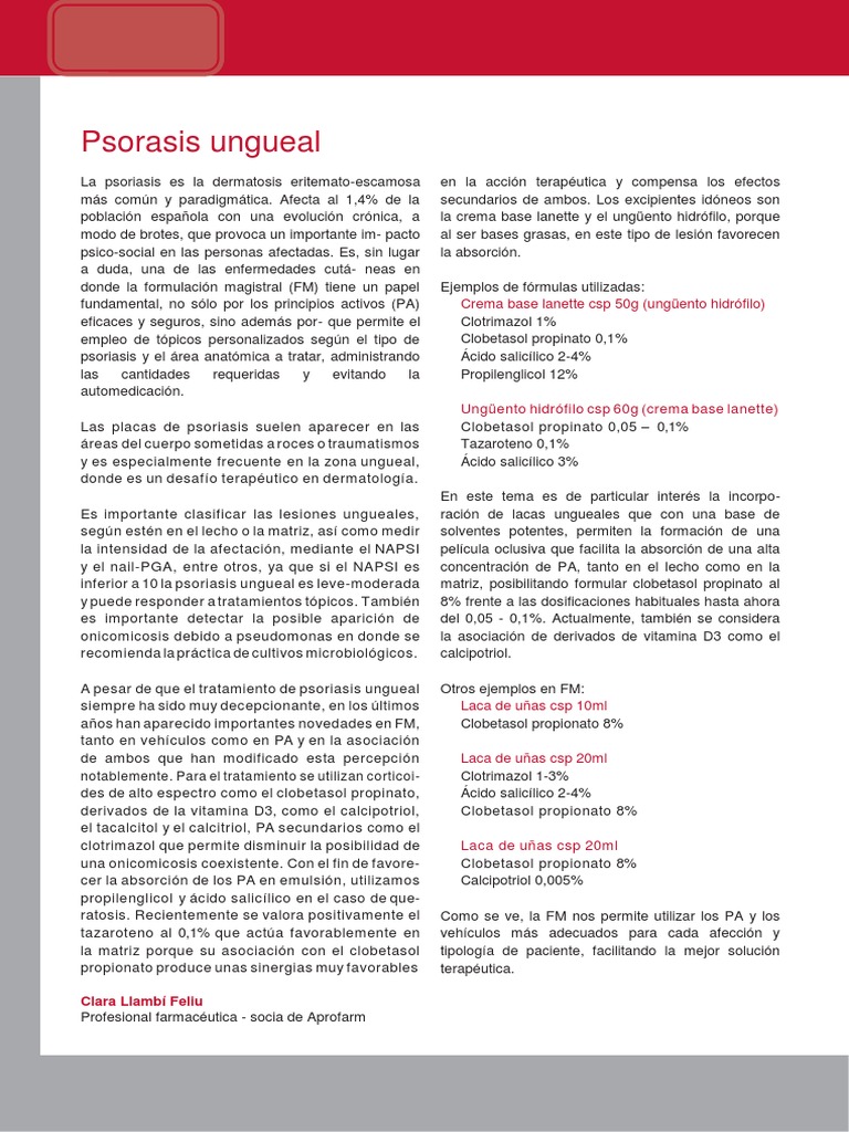 19 Formulas Magistrales | PDF | Psoriasis | Medicina CLINICA