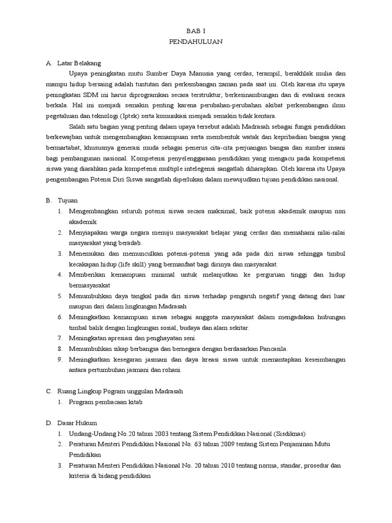 Program Unggulan Madrasah | PDF | Karier & Perkembangan | Ilmu Sosial